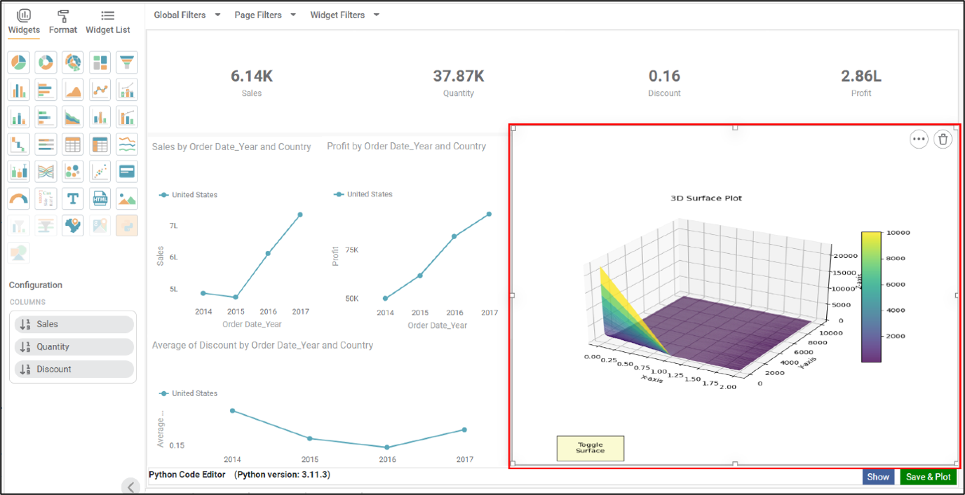 Creating Custom Visualization Using Python Widget